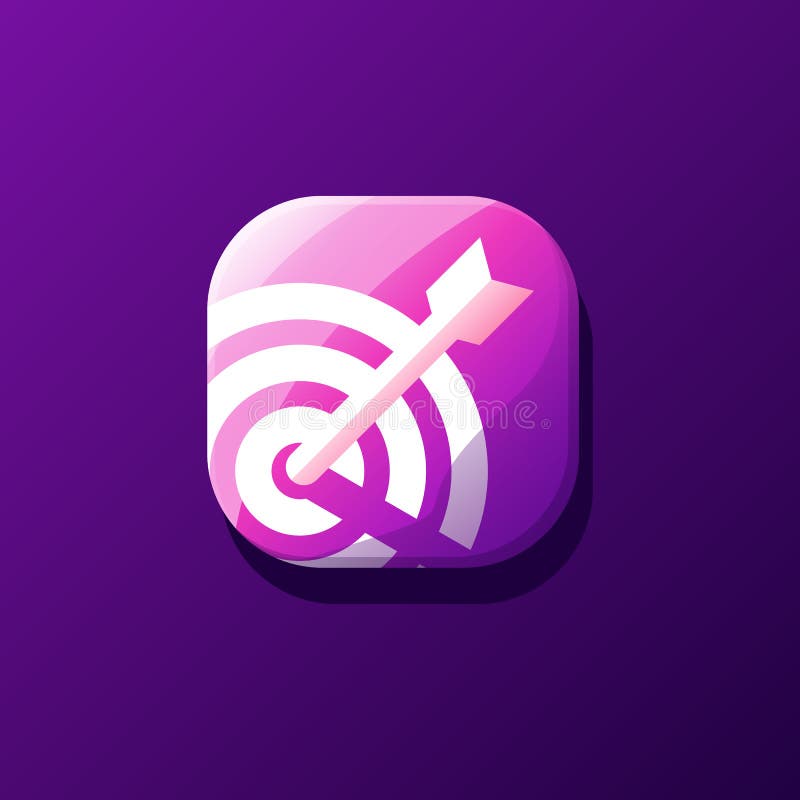 Awesome Target Icon Design for App Stock Illustration - Illustration of ...