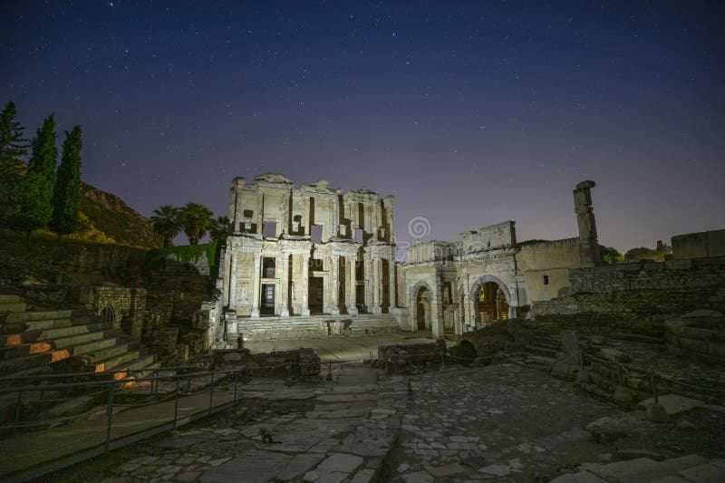 Awesome View of the Gate of Augustus and the Library of Celsus in ...