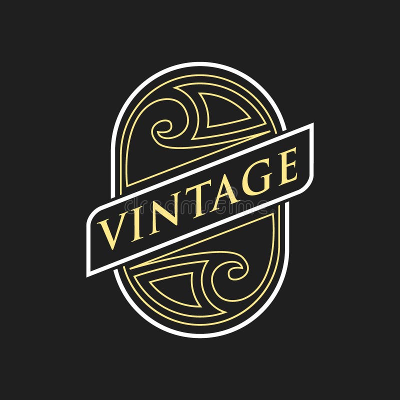 Awesome Vintage Emblem Logo Design Stock Vector - Illustration of cloth ...