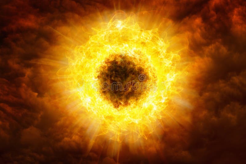 Huge explosion stock image. Image of cloud, yellow, exploding - 42339323