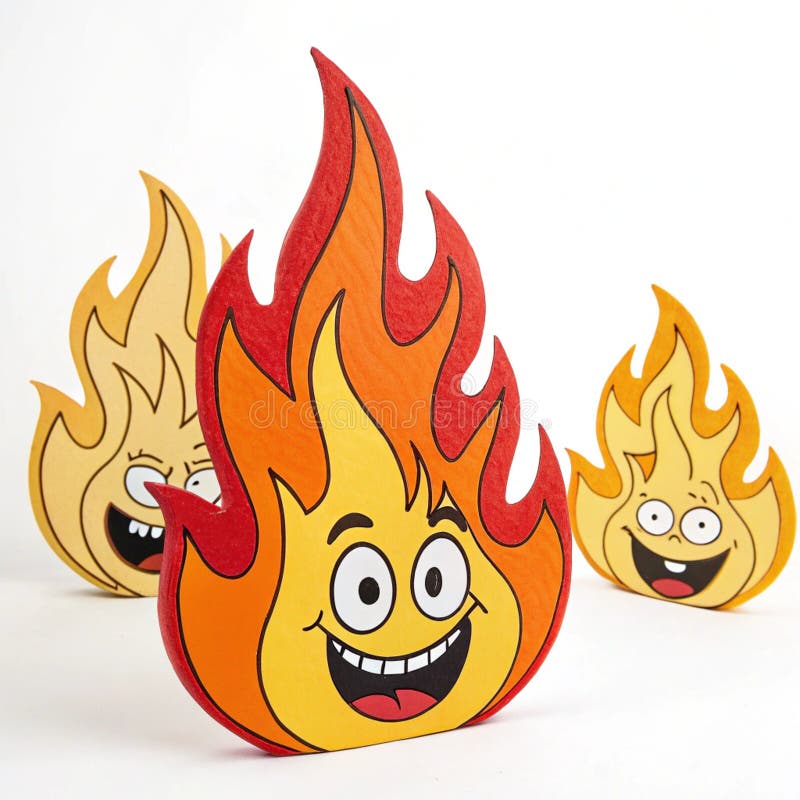 Awful Cartoon Fire Elements Stock Illustrations – 6 Awful Cartoon Fire ...