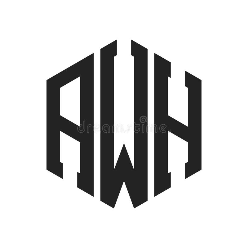 AWH Logo Design. Initial Letter AWH Monogram Logo Using Hexagon Shape ...