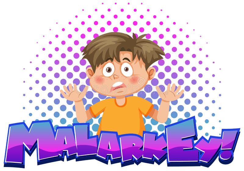 Awkward Boy Cartoon Character with Word Expression Stock Vector ...