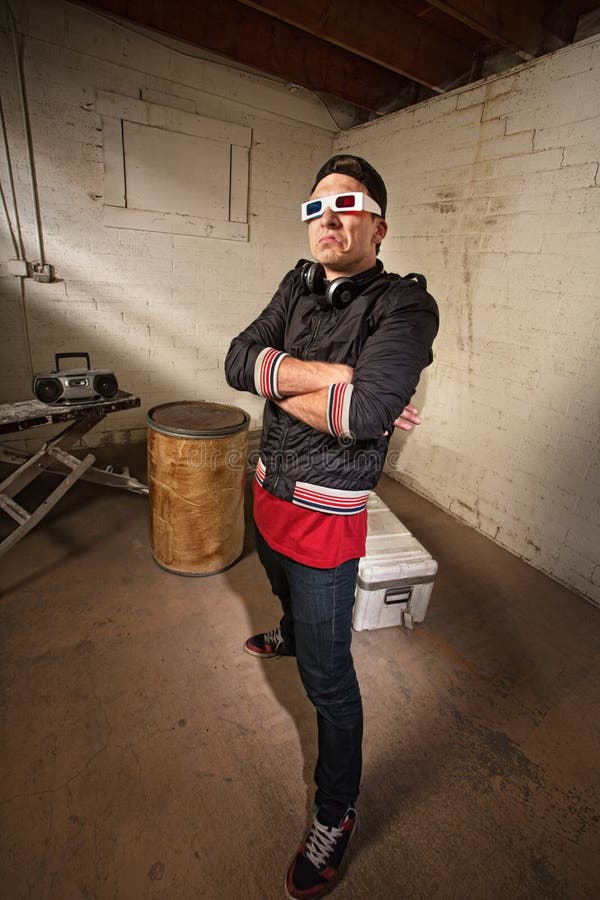 Awkward Man in Hip Hop Pose Stock Image - Image of goofy, frowning ...