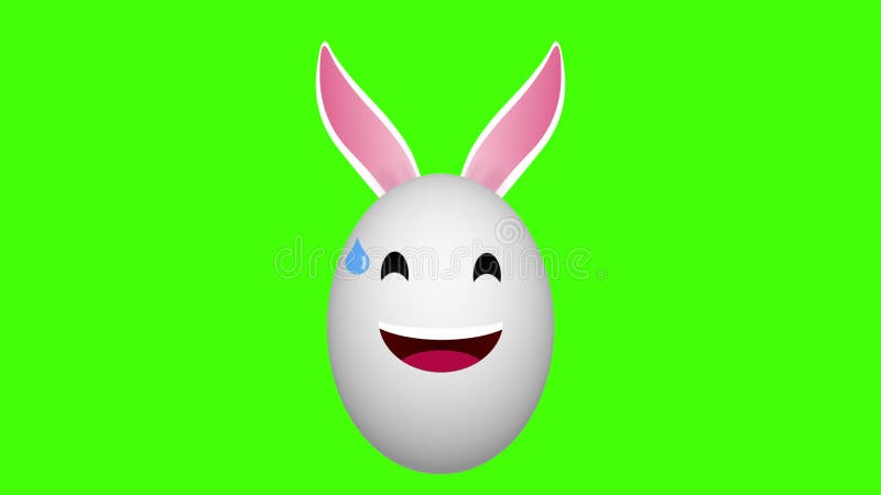 Awkward Situation Laughing Easter Bunny on Green Screen for Easter Day ...
