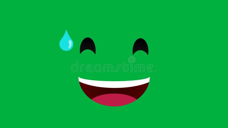 Awkward Situation Laughing Emoji Screen Stock Illustration ...