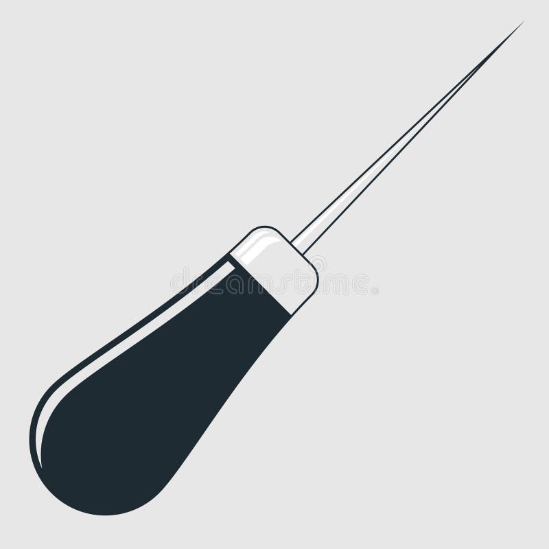Awl. Leather Punching tool stock vector. Illustration of handcraft ...
