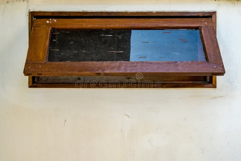 Awning Windows on Concrete Wall Stock Photo - Image of facade, rain ...