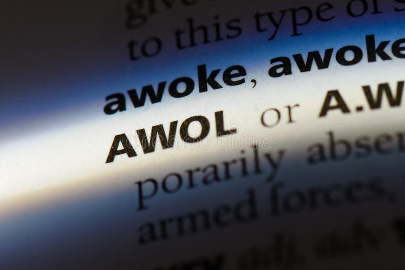 Awol stock photo. Image of text, dictionary, book, word - 114404564
