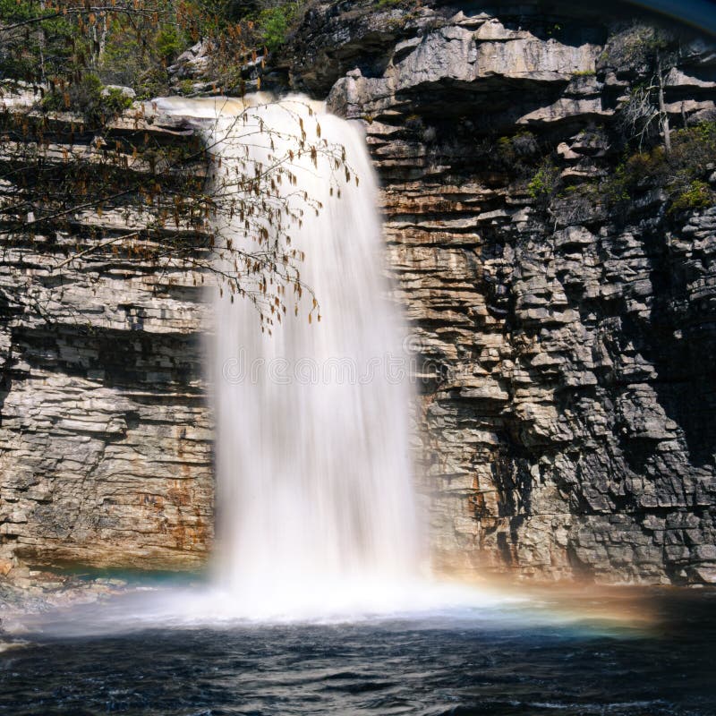 Awosting Falls with Long Exposure in Minnewaska State Park, the US ...