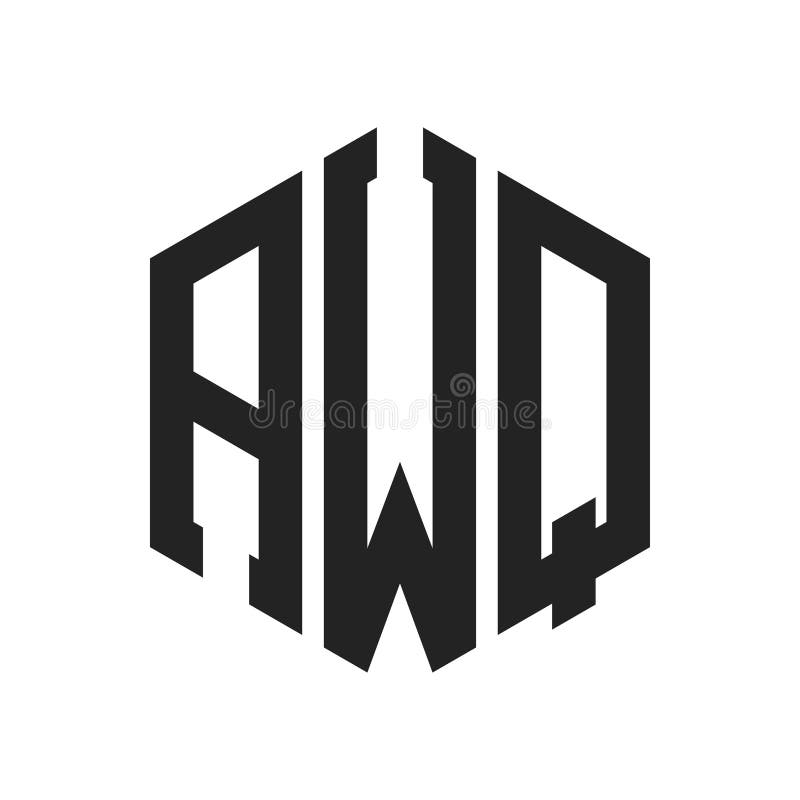 AWQ Logo Design. Initial Letter AWQ Monogram Logo Using Hexagon Shape ...