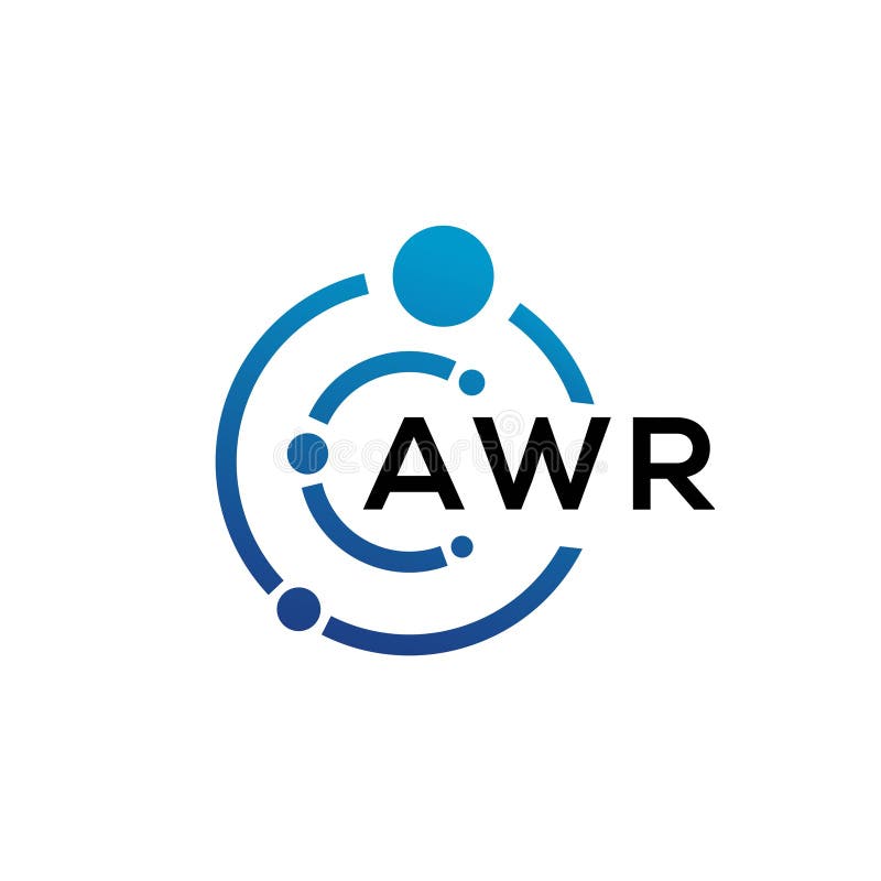 AWR Letter Logo Design on Black Background. AWR Creative Initials ...
