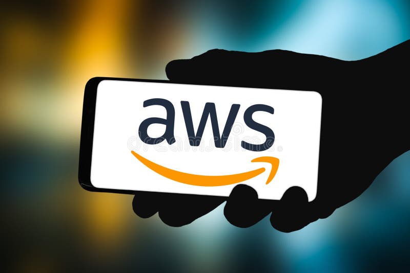 AWS by Amazon Displayed on Smartphone Editorial Image - Image of ...