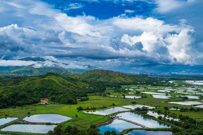 The River-loop Area of Shenzhen River Stock Image - Image of landsacape ...