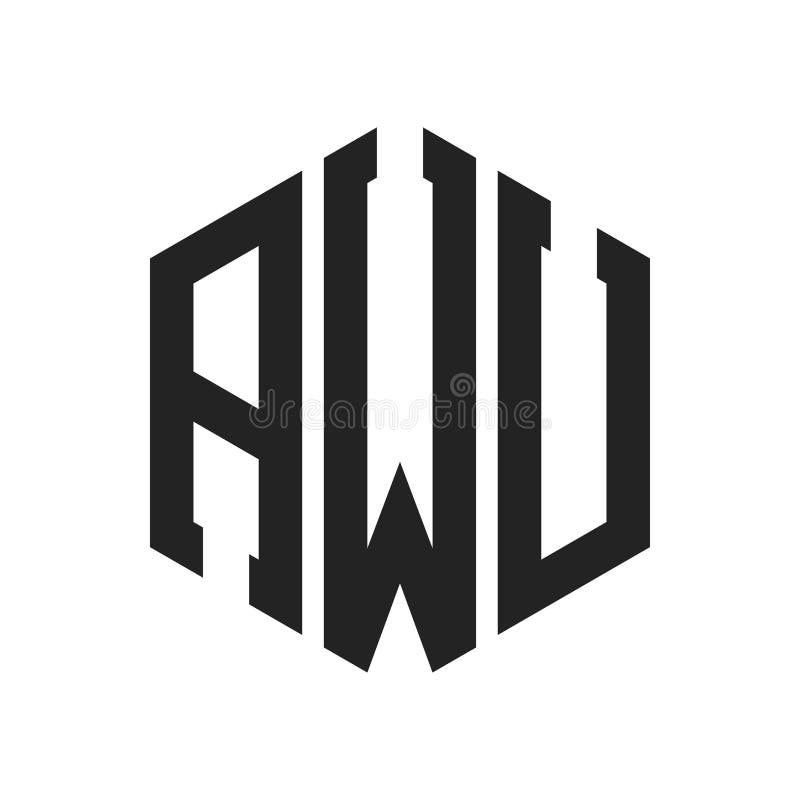 AWU Logo Design. Initial Letter AWU Monogram Logo Using Hexagon Shape ...