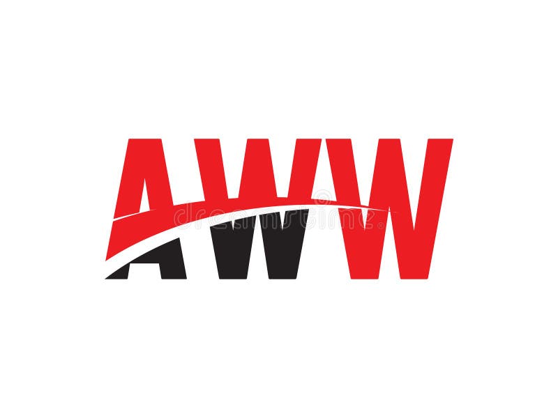 AWW Letter Initial Logo Design Vector Illustration Stock Vector ...