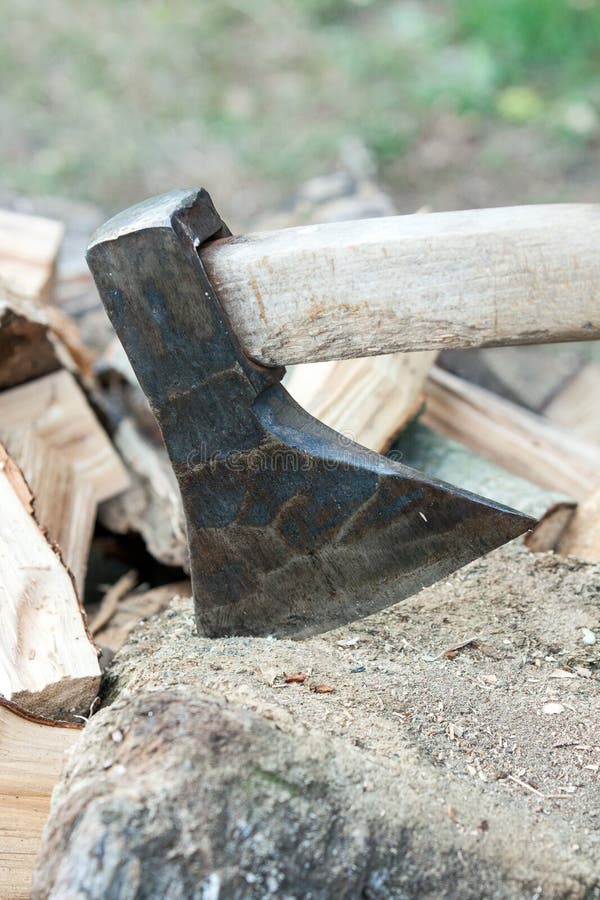 Ax As a Tool for Chopping Wood Stock Photo - Image of hatchet, tree ...
