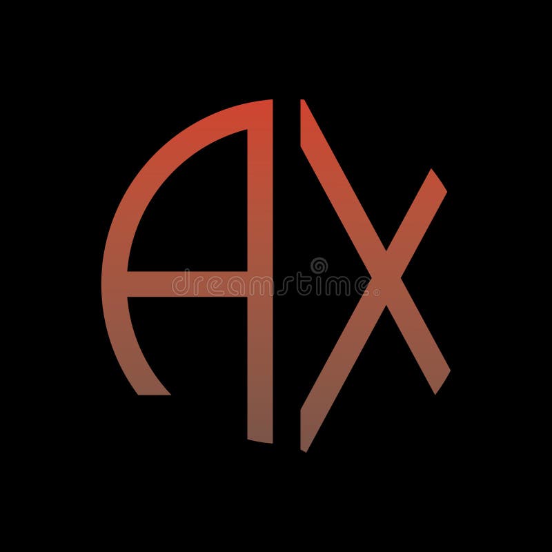 AX Company Logo with Circle Used Stock Illustration - Illustration of ...