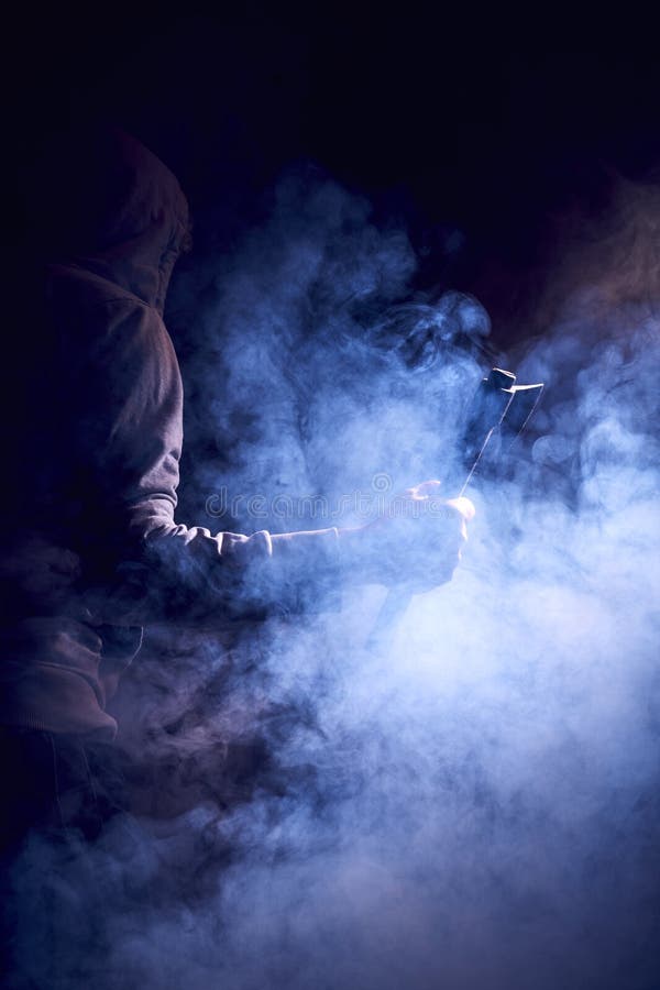 Ax hand man fog stock image. Image of night, murder, hand - 80743021
