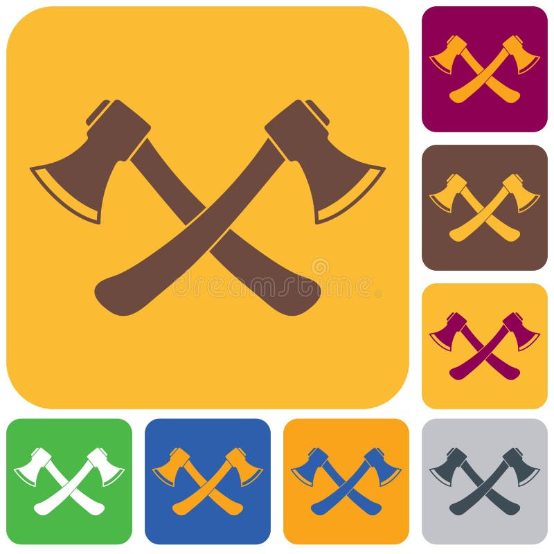 The ax icon. Axe symbol stock vector. Illustration of reconstruction ...