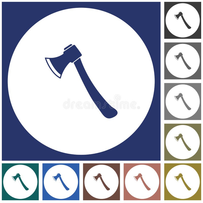 The ax icon. Axe symbol stock vector. Illustration of steel - 124155757