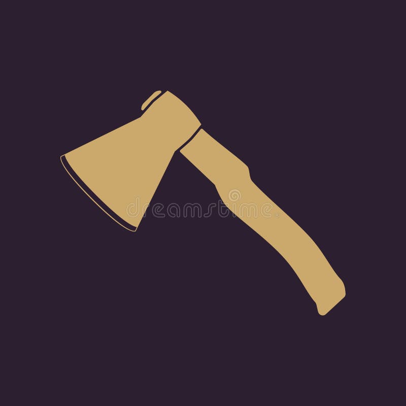 The ax icon. Axe symbol stock vector. Illustration of hatchet - 79023444