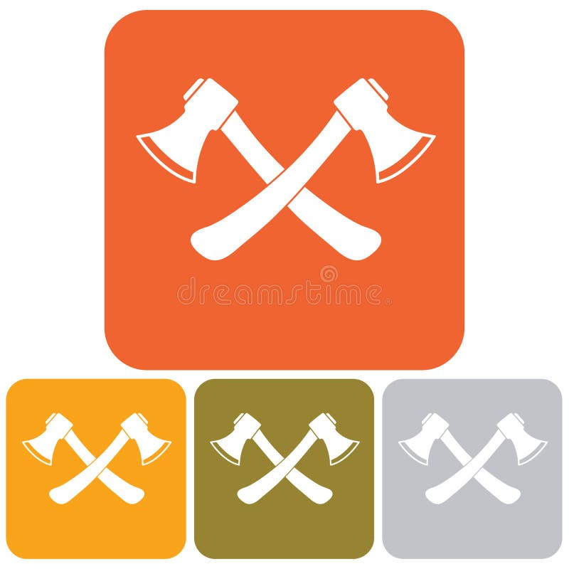The ax icon. Axe symbol stock vector. Illustration of reconstruction ...