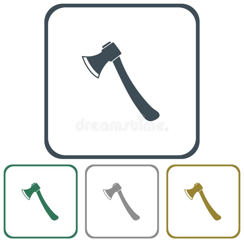 The ax icon. Axe symbol stock vector. Illustration of architecture ...