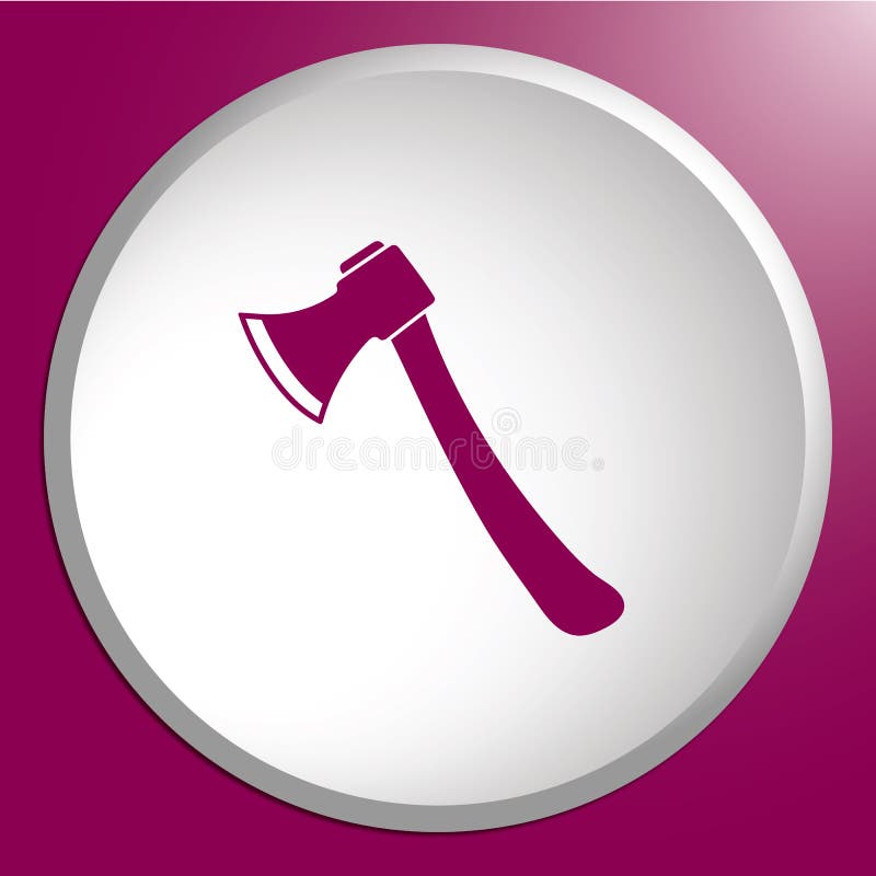 The ax icon. Axe symbol stock vector. Illustration of architecture ...