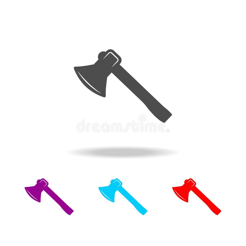 Ax Icon. Elements of Construction Materials in Multi Colored Icons ...