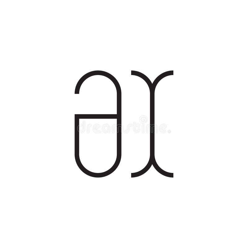 Ax Initial Letter Vector Logo Icon Stock Vector - Illustration of name ...