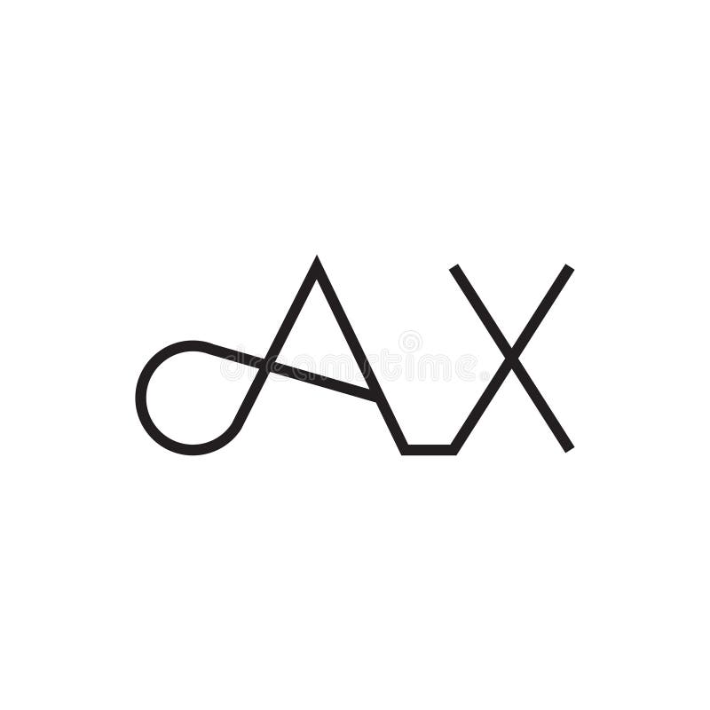 Ax Initial Letter Vector Logo Icon Stock Vector - Illustration of name ...