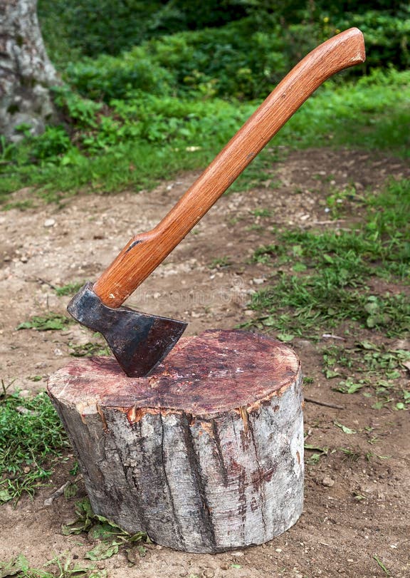 Ax in log stock image. Image of chop, dangerous, cutout - 28441683