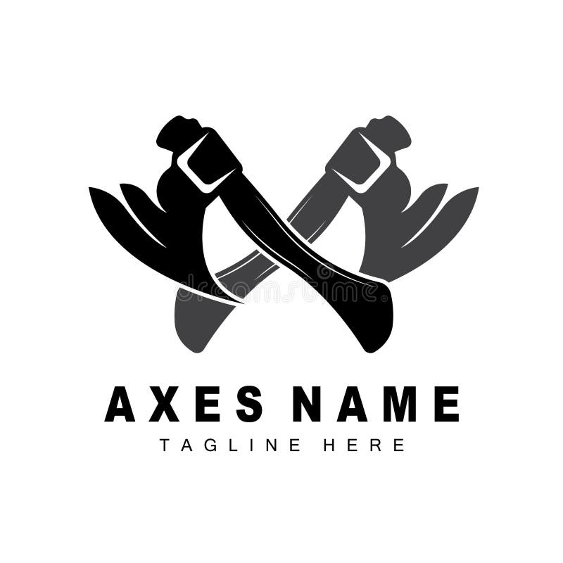 Ax Logo Design, War Tool Illustration and Woodcutter Vector Stock ...