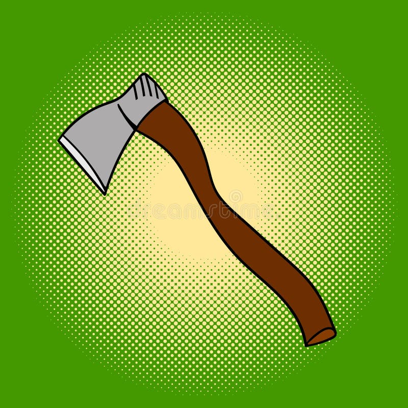 Ax Pop Art Vector Illustration Stock Vector - Illustration of build ...