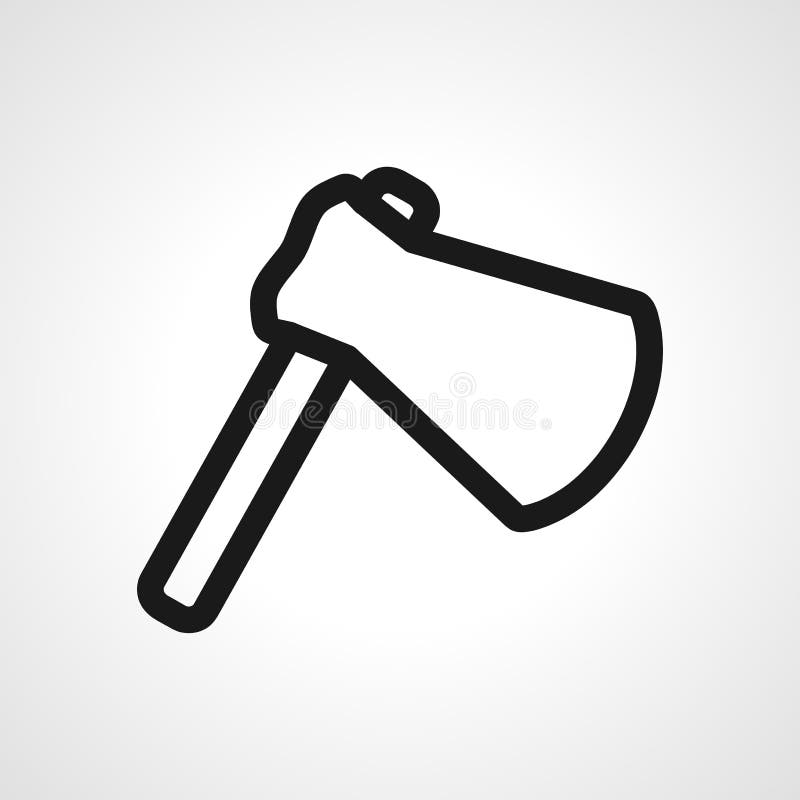 Ax Vector Line Icon. Ax Tool Linear Outline Icon Stock Vector ...