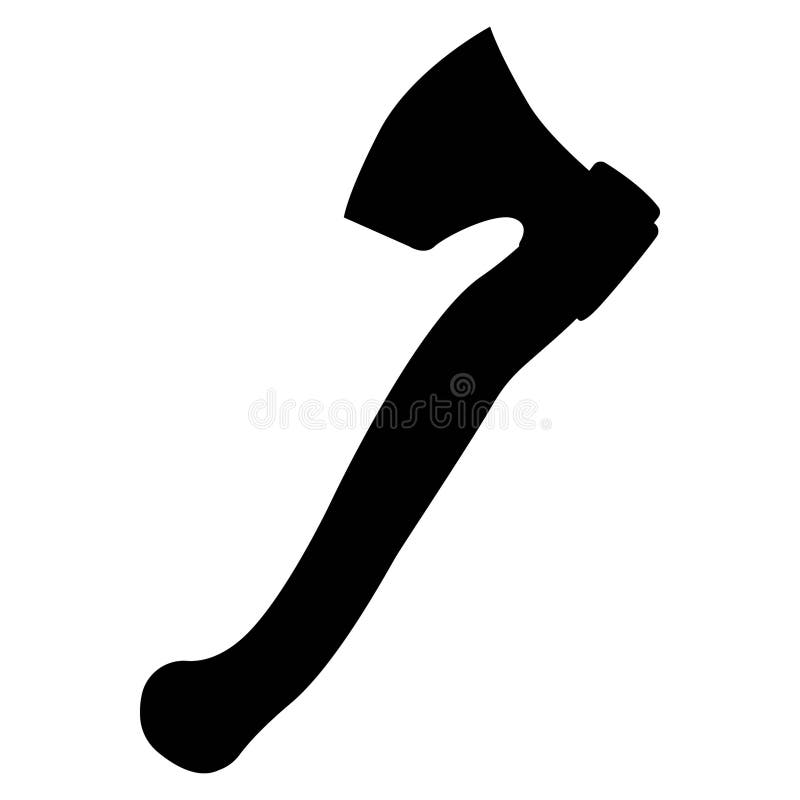 Ax Vector Rustic in Black Silhouette Icon Stock Vector - Illustration ...