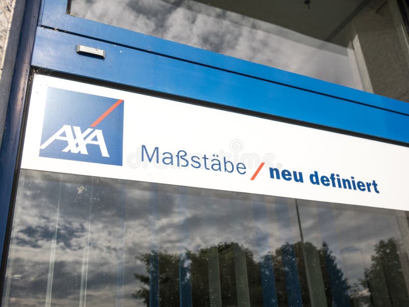 AXA slogan editorial image. Image of window, german, slogan - 43981360