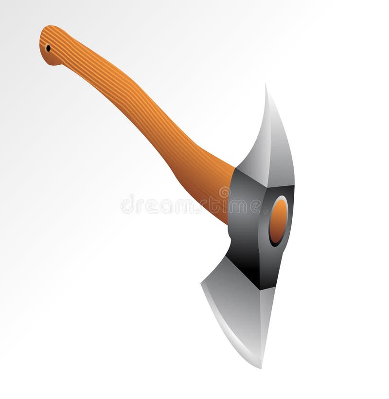 Wooden Hilt Axe Forester Isolated Stock Vector - Illustration of forest ...