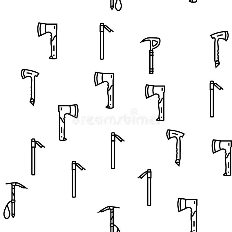 Axe Ax Hatchet Wood Weapon Vector Seamless Pattern Stock Vector ...