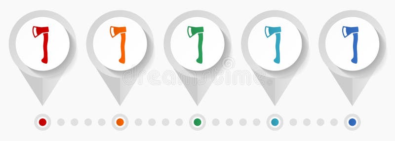 Axe Concept Vector Icons, Infographic Template Easy To Edit, Set of ...