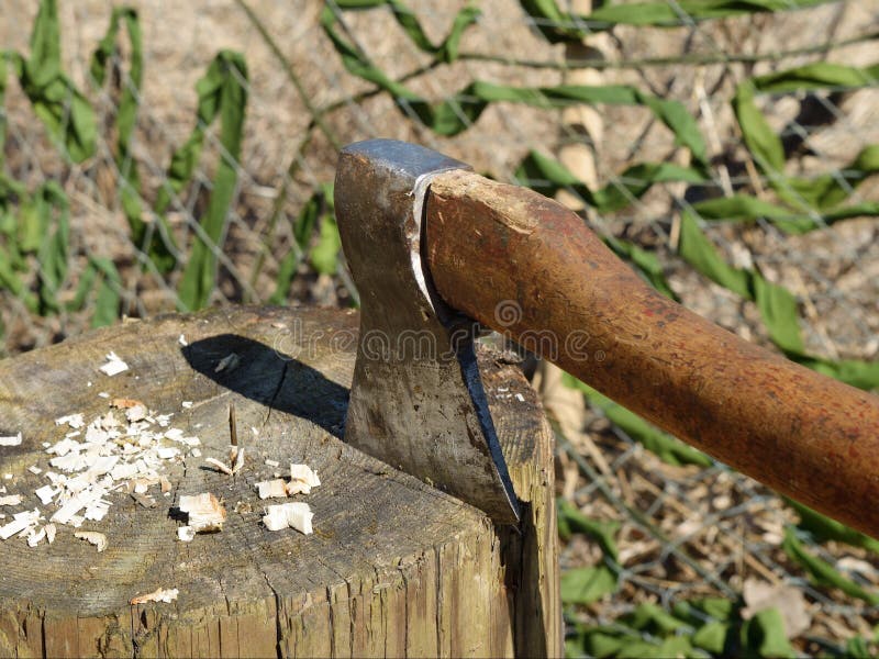 Axe for cutting firewood. stock image. Image of tool - 84249309