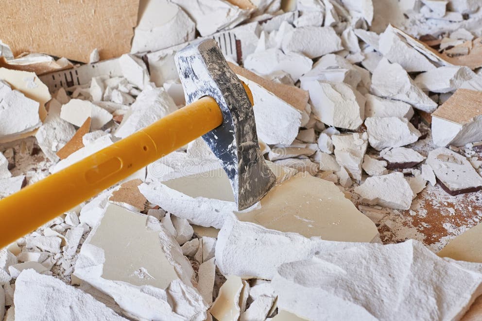 Axe demolition material stock photo. Image of debris - 61339170