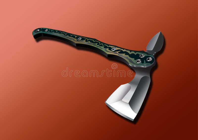 A Hand Axe on a Clay Pattern Stock Vector - Illustration of steel ...