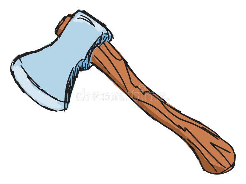 An axe stock vector. Illustration of cartoon, instrument - 36544733