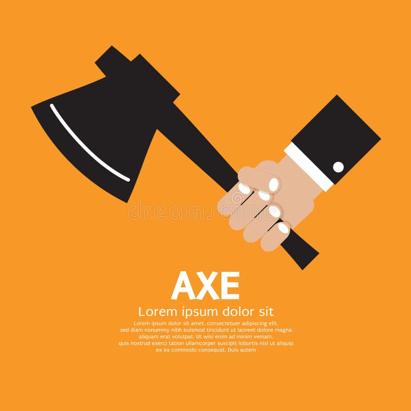 Axe in Hand stock vector. Illustration of icon, isolated - 41943897