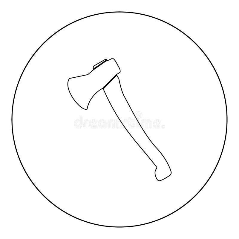 Axe Icon Black Color in Circle Stock Vector - Illustration of ...