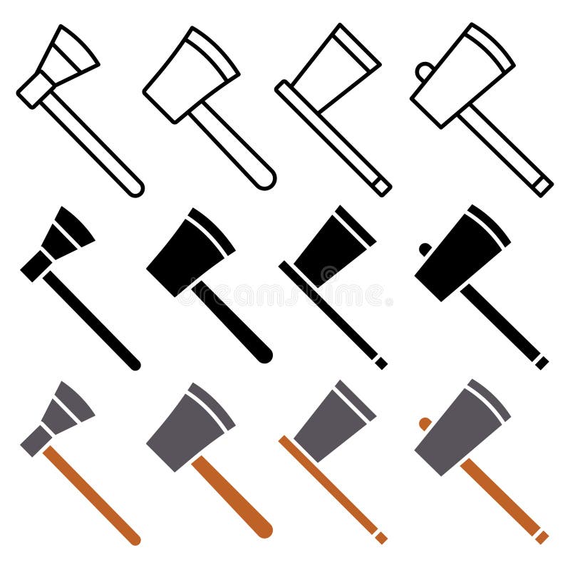 Axe icon vector stock vector. Illustration of vintage - 348101821