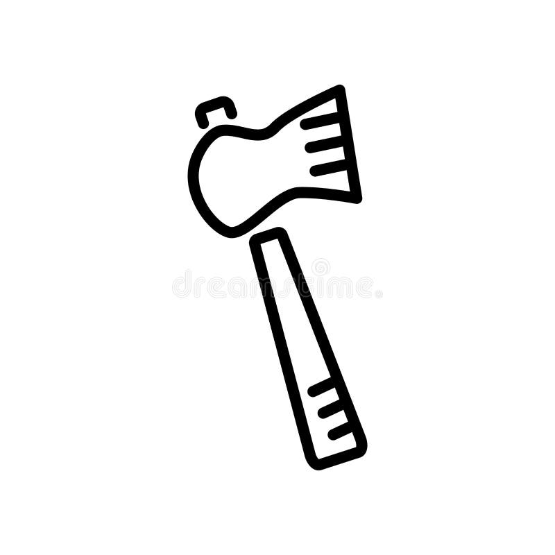Axe Icon Vector Isolated on White Background, Axe Sign , Linear Stock ...