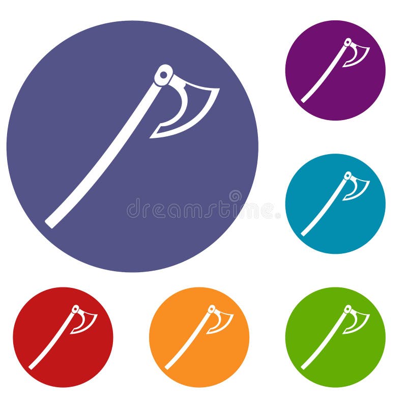 Axe icons set stock vector. Illustration of metal, crime - 96466460